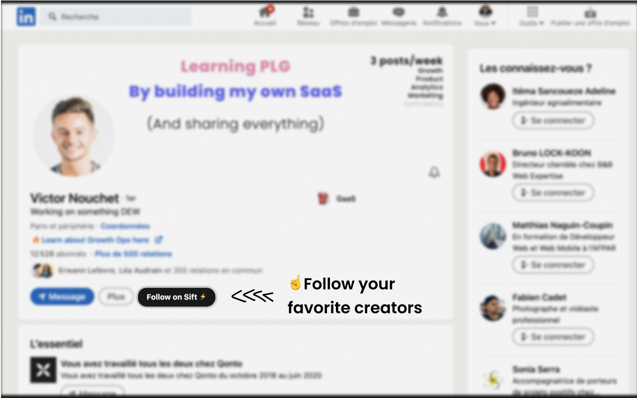 The best way to clean your LinkedIn feed • Sift
